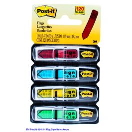 Jual 3M Post-it 684-SH Flag Sign Here Arrow 12x43mm 120 Sheets harga terjangkau 50100 di ...