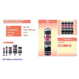 Jual batu baterai ABC Carbon Zinc Battery Super Power Kecil (R6/AA) di ...