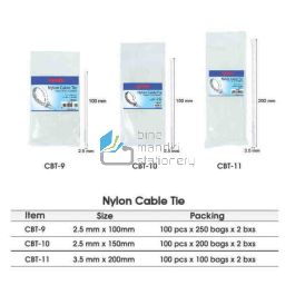 Pengikat Kabel dan Plastik Makanan Cable Ties Joyko CBT-9/10/11 Lengkap ...